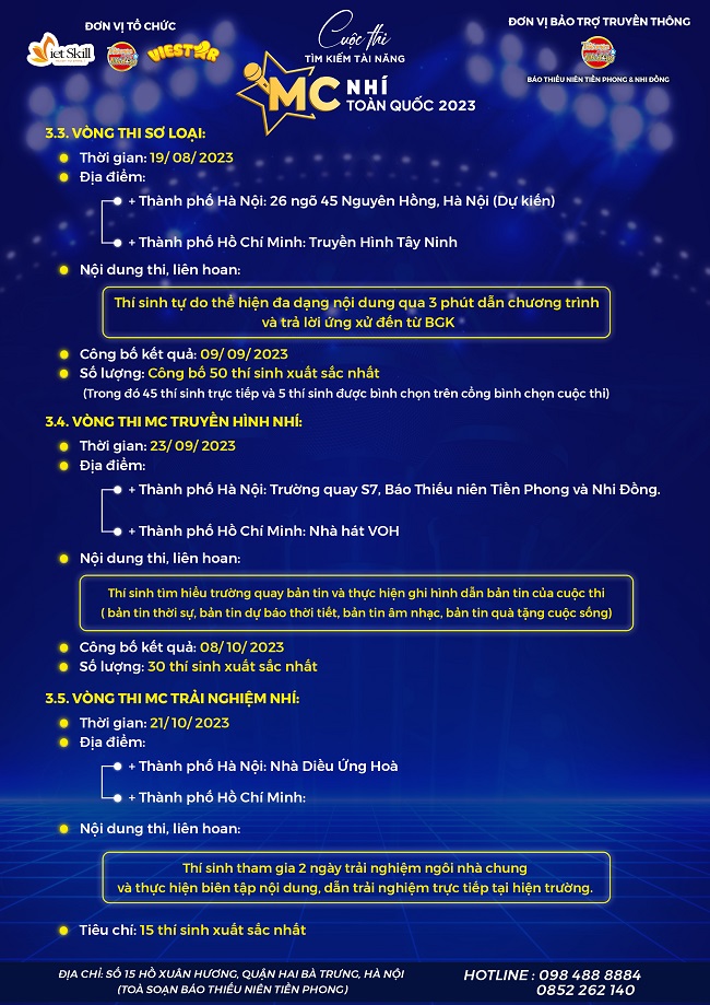 Cuộc thi Tìm kiếm tài năng MC nhí Toàn quốc 2023 – Vietskill